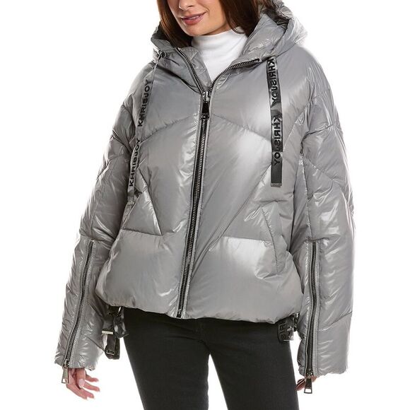 KHRISJOY | Jackets & Coats | Khrisjoy Womens Khris Iconic Shiny Puffer ...
